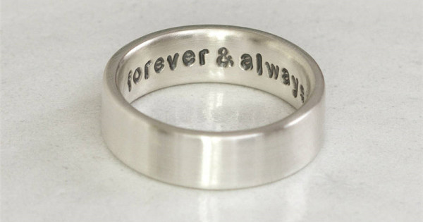 Hidden Message Solid Gold Ring